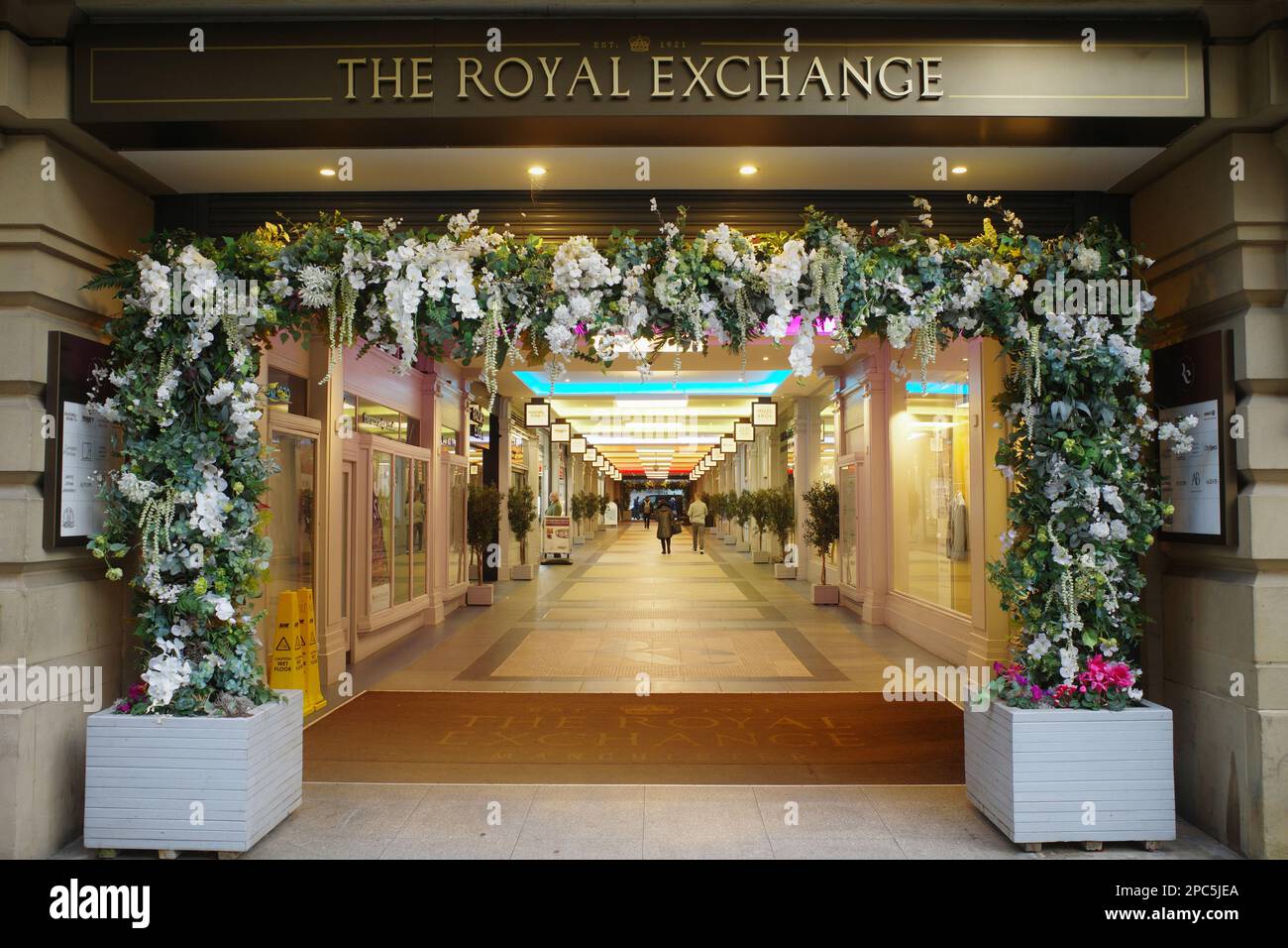 Royal Exchange Manchester, Exchange Street, Manchester, UK Stock Photo ...
