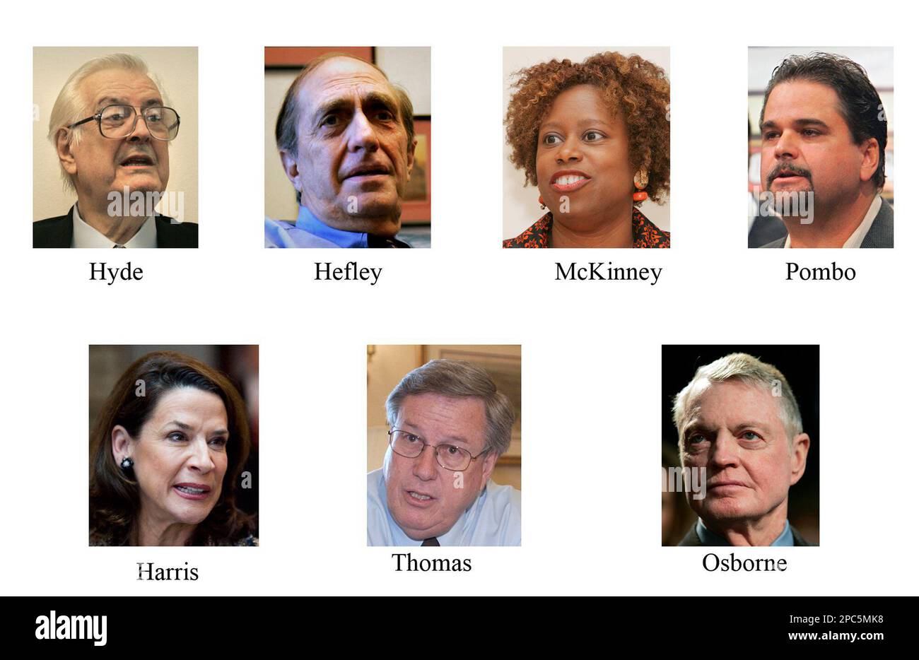 ** FILE ** File photos of those leaving the House of Representatives in ...