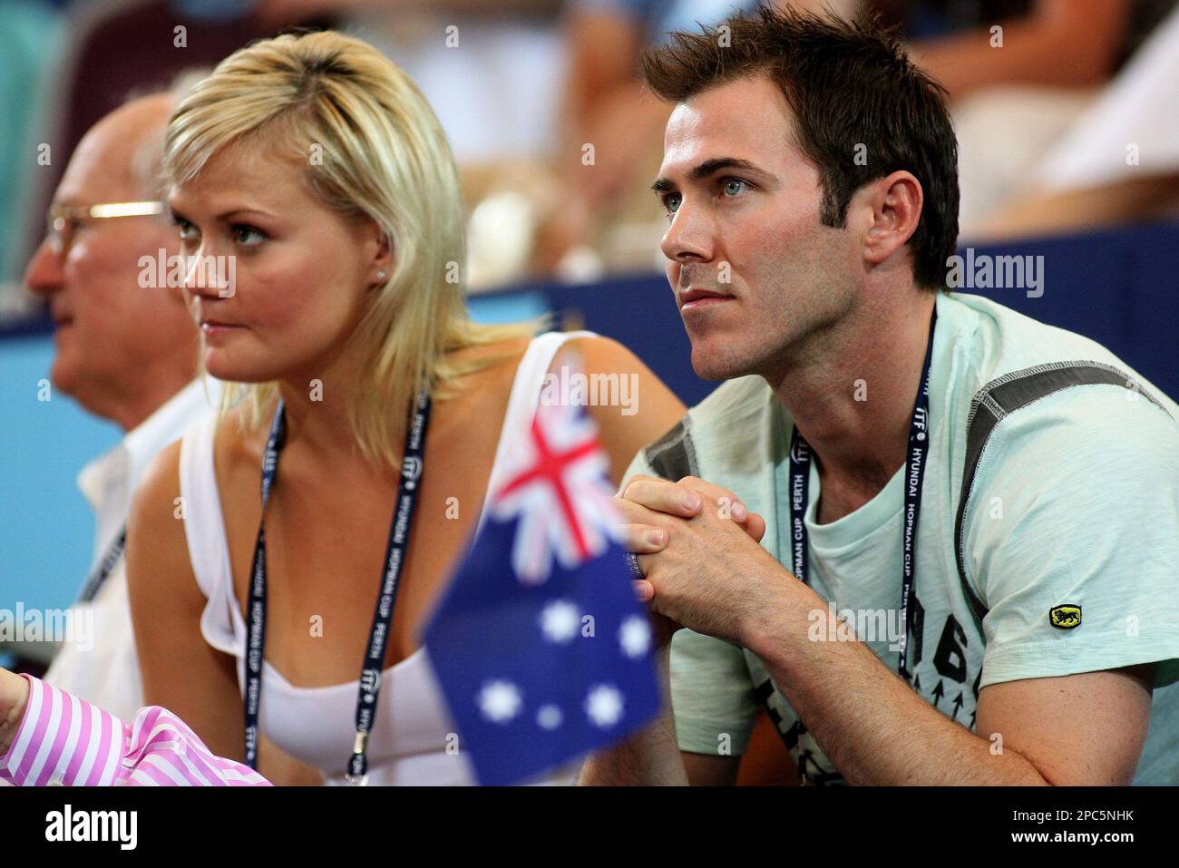 Recently retired Australian Cricketer Damien Martyn with his wife ...