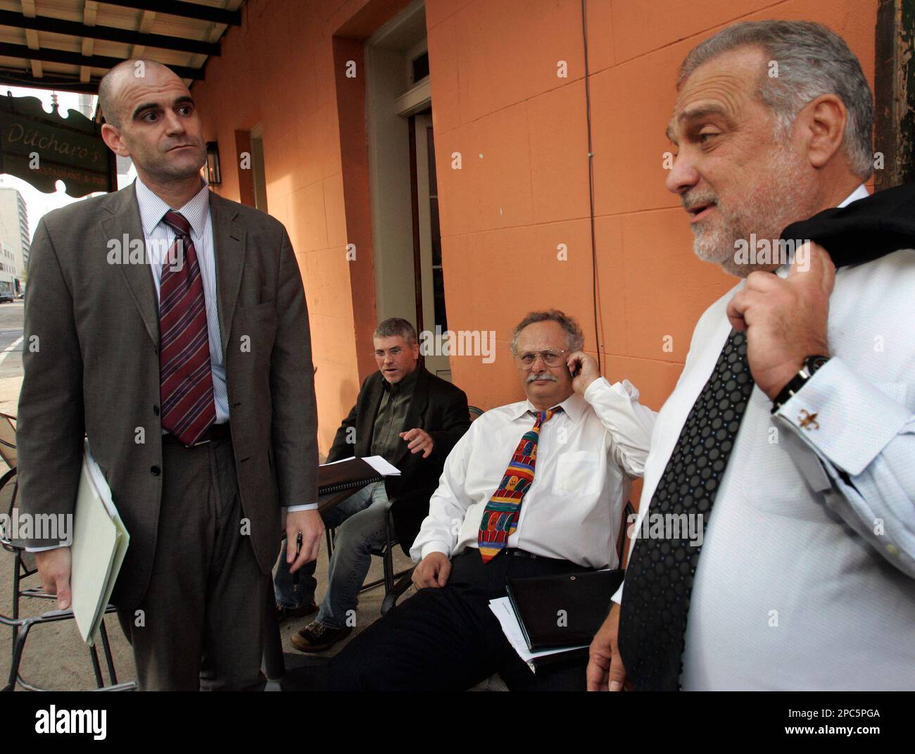 Attorney's, left to right,Townsend M. Myers, Eric Hessler, seated, John ...
