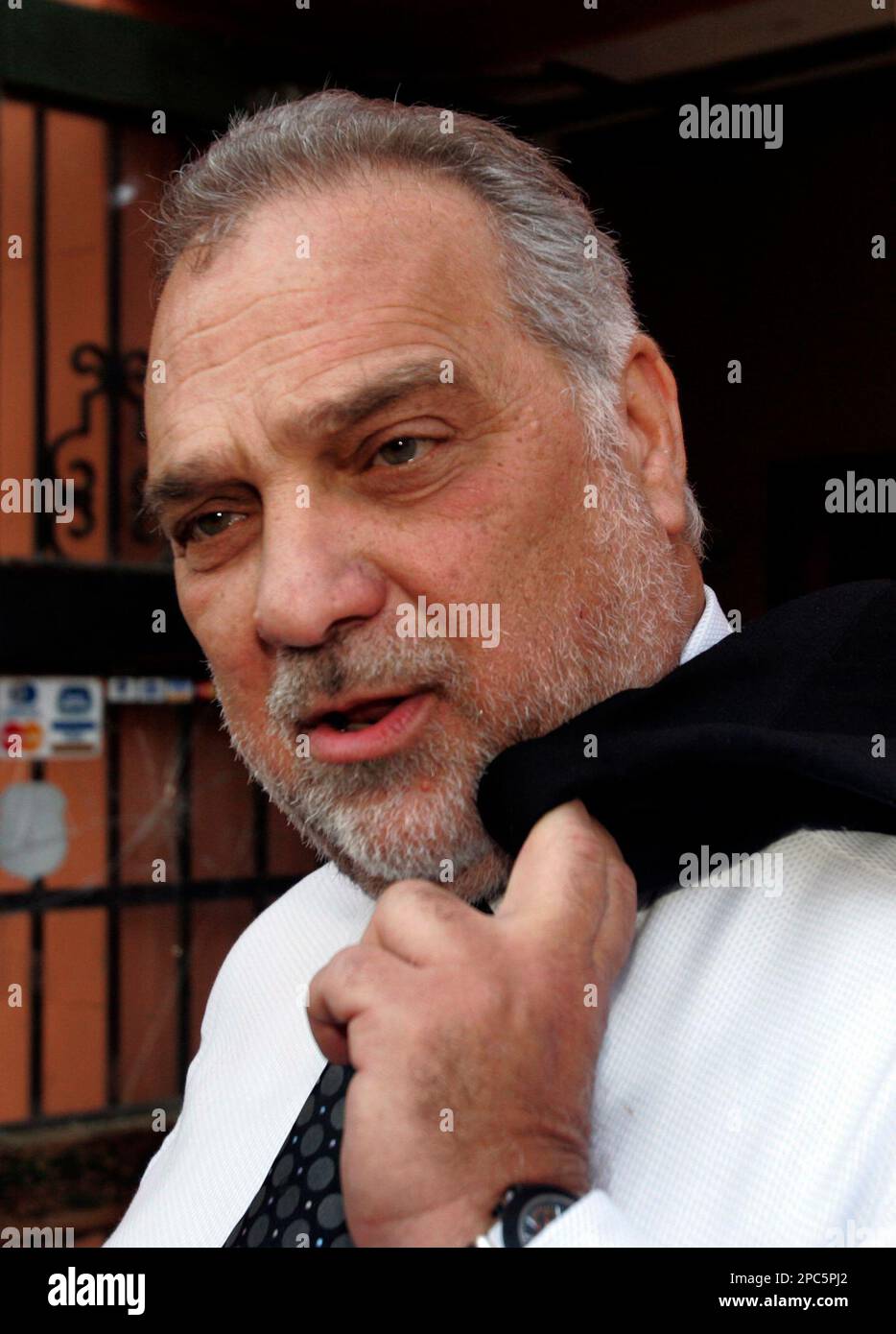 Attorney Frank G. DeSalvo, speaks to the press outside a local ...