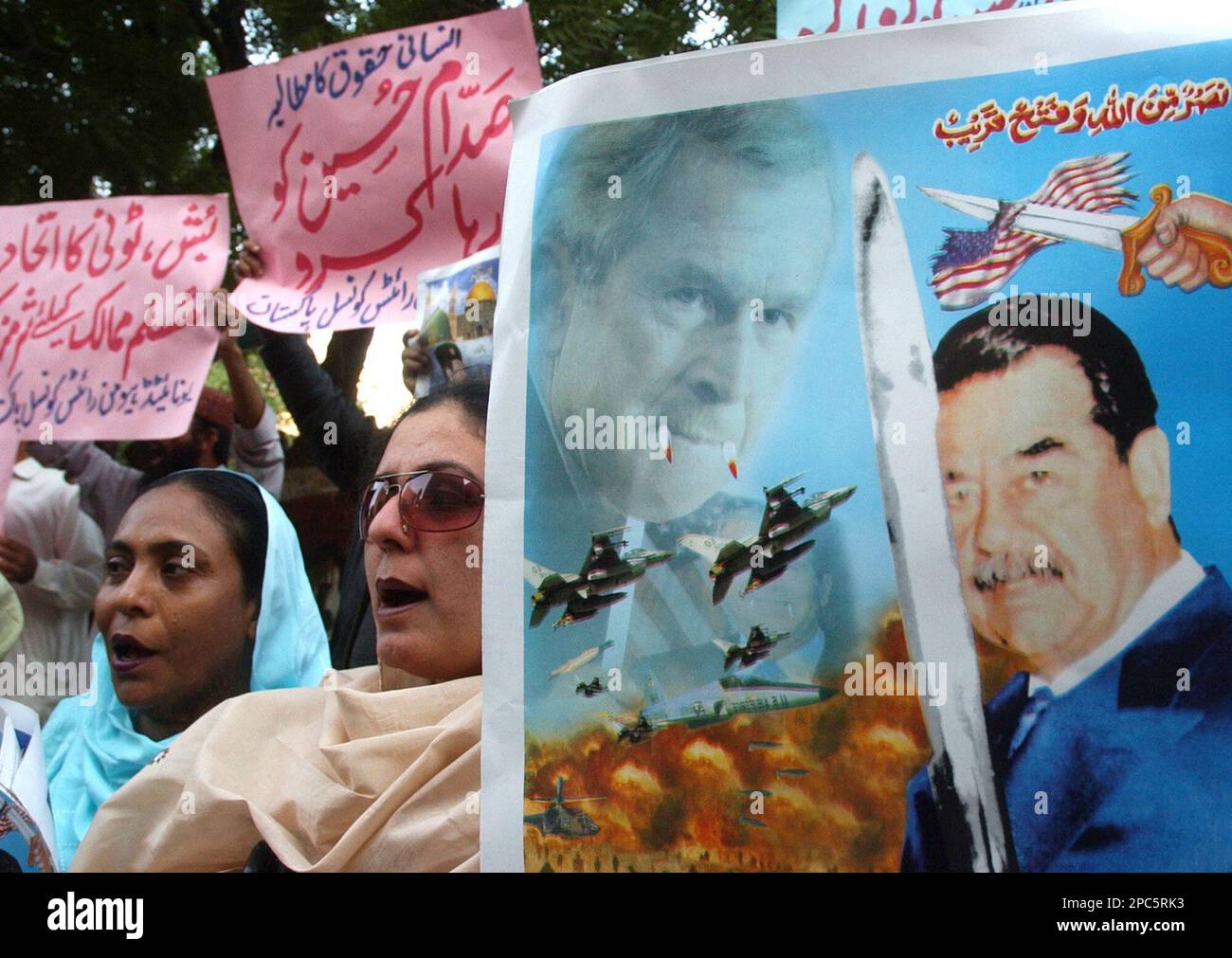 Pakistani activists of the United Human Rights Council hold a rally to ...