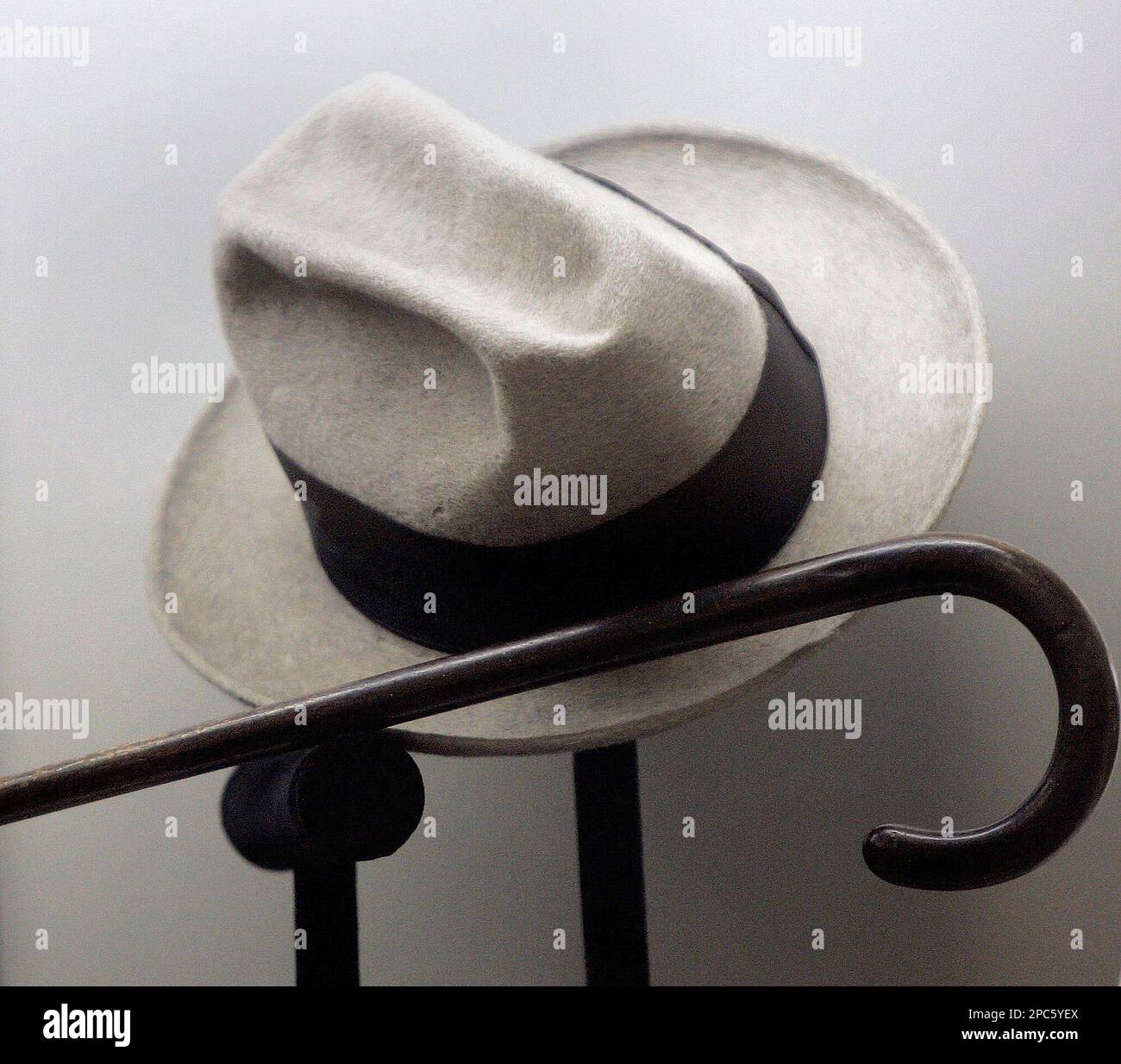 Franklin D. Roosevelt's trade-mark gray fedora hat is seen in an ...