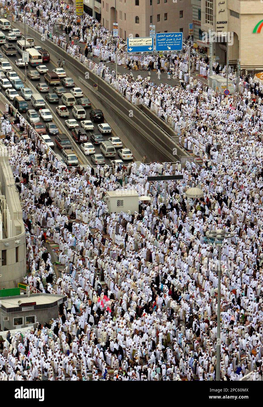 Tens of thousands of Muslim pilgrims performing the Hajj attend the ...