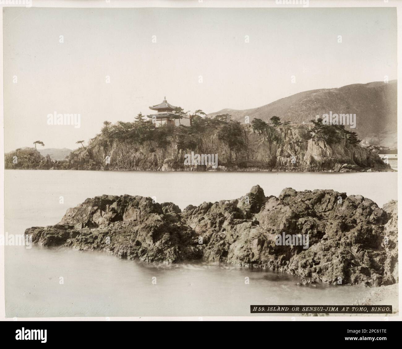 19th c. vintage photo Japan: Sensui Island, Tomonoura, Fukuyama Stock ...