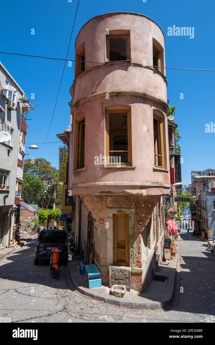 Istanbul, Turkey - May 20, 2022. Traditional colorful building ...