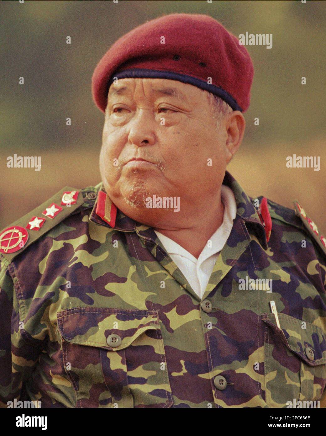 ** FILE ** Veteran guerilla leader Gen. Bo Mya of the Karen National ...