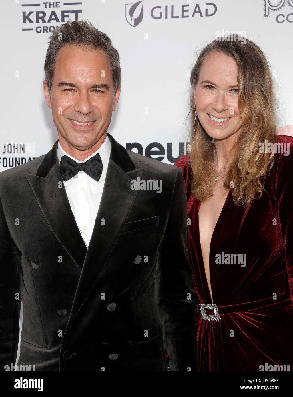 Eric McCormack and Janet McCormack attend the Elton John AIDS ...
