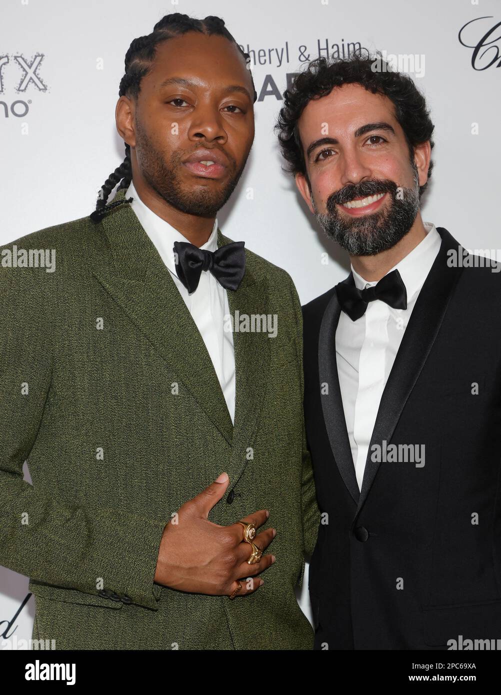 Jeremy OHarris and Arvand Khosravi attend the Elton John AIDS ...