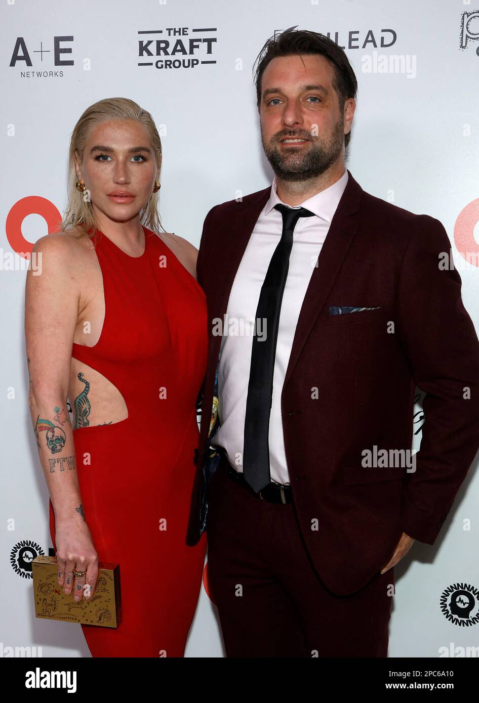 Kesha and Lagan Sebert attend the Elton John AIDS Foundation's 31st ...