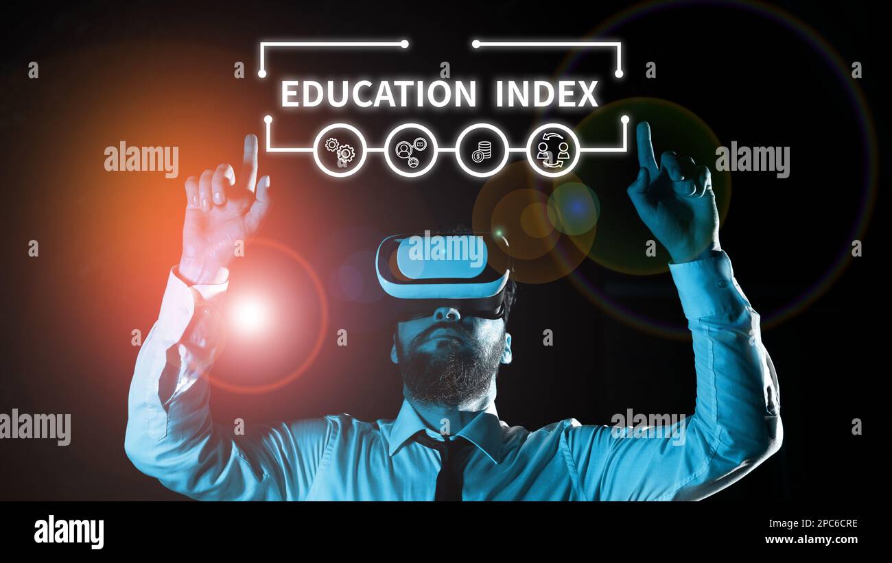 Conceptual display Education Index. Word for aiming to meet learning needs of all children youth ...