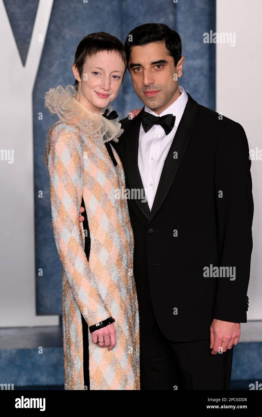 Los Angeles, USA. 13th Mar, 2023. Andrea Riseborough and Karim Saleh ...