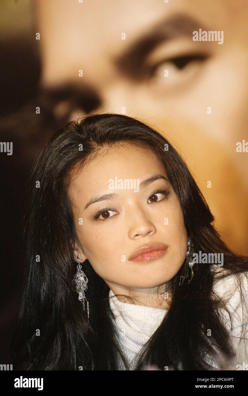 Taiwan actress Shu Qi attends a press conference promoting the new film ...