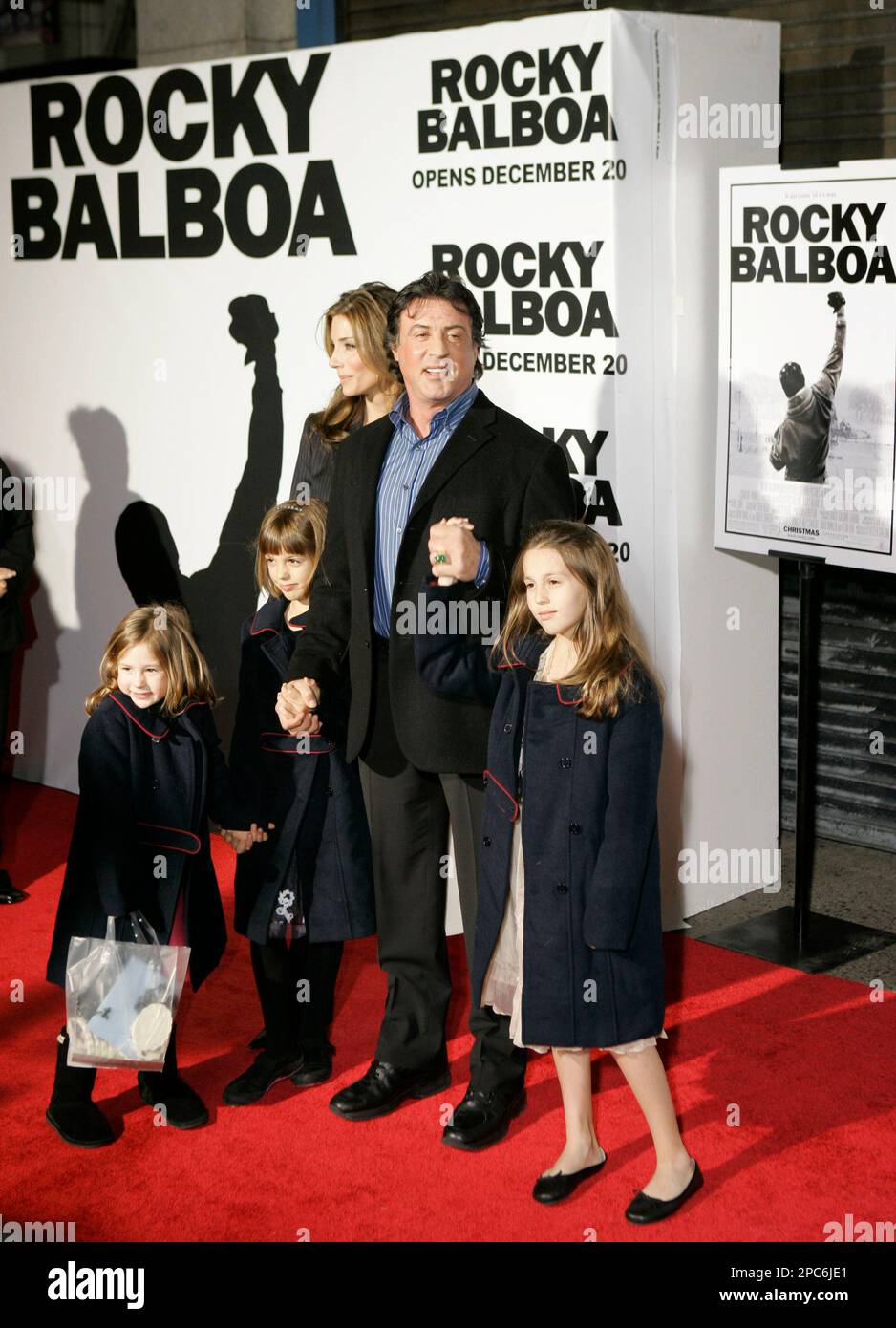 Sylvester Stallone, star of the film "Rocky Balboa," is seen with his ...