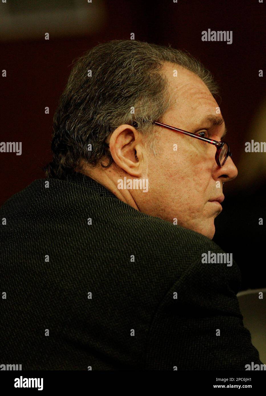 Michael Goodwin is seen in court during closing arguments in his trial ...