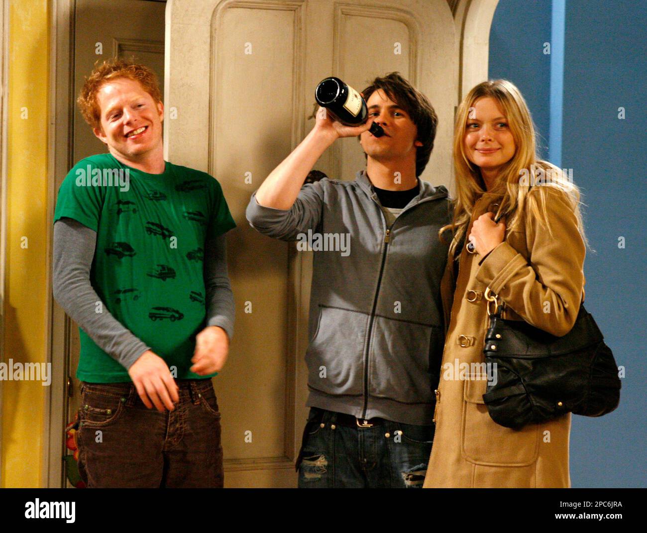 Actors Jesse Tyler Ferguson, left, Jason Ritter, center, and Jaime King ...