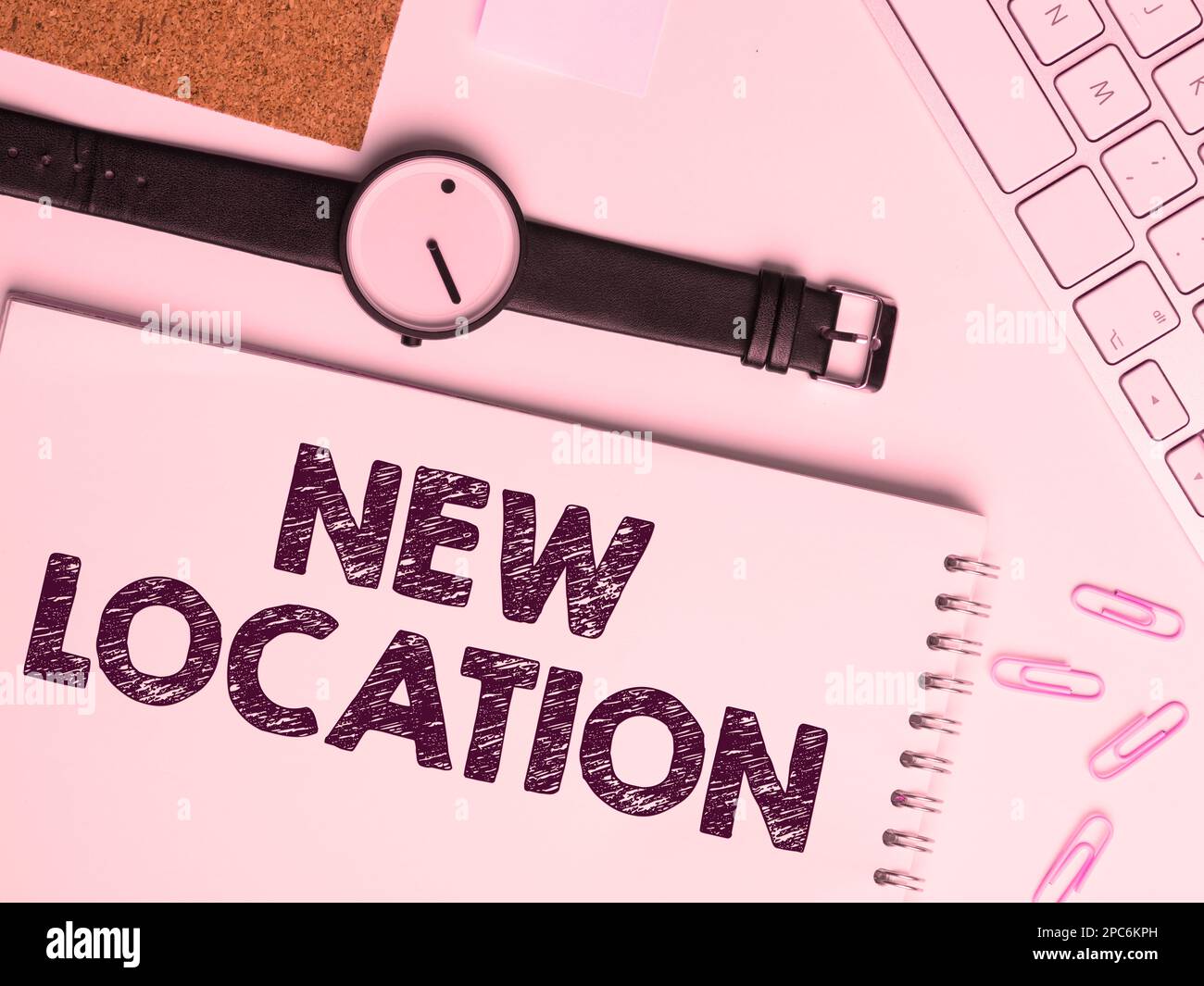 Hand writing sign New Location. Business showcase Get located on a new ...