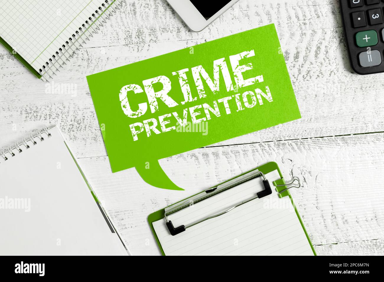 Hand writing sign Crime Prevention. Word Written on Federal Offense ...