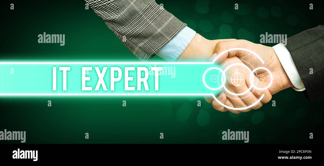 Inspiration showing sign It Expert. Business showcase person with a ...
