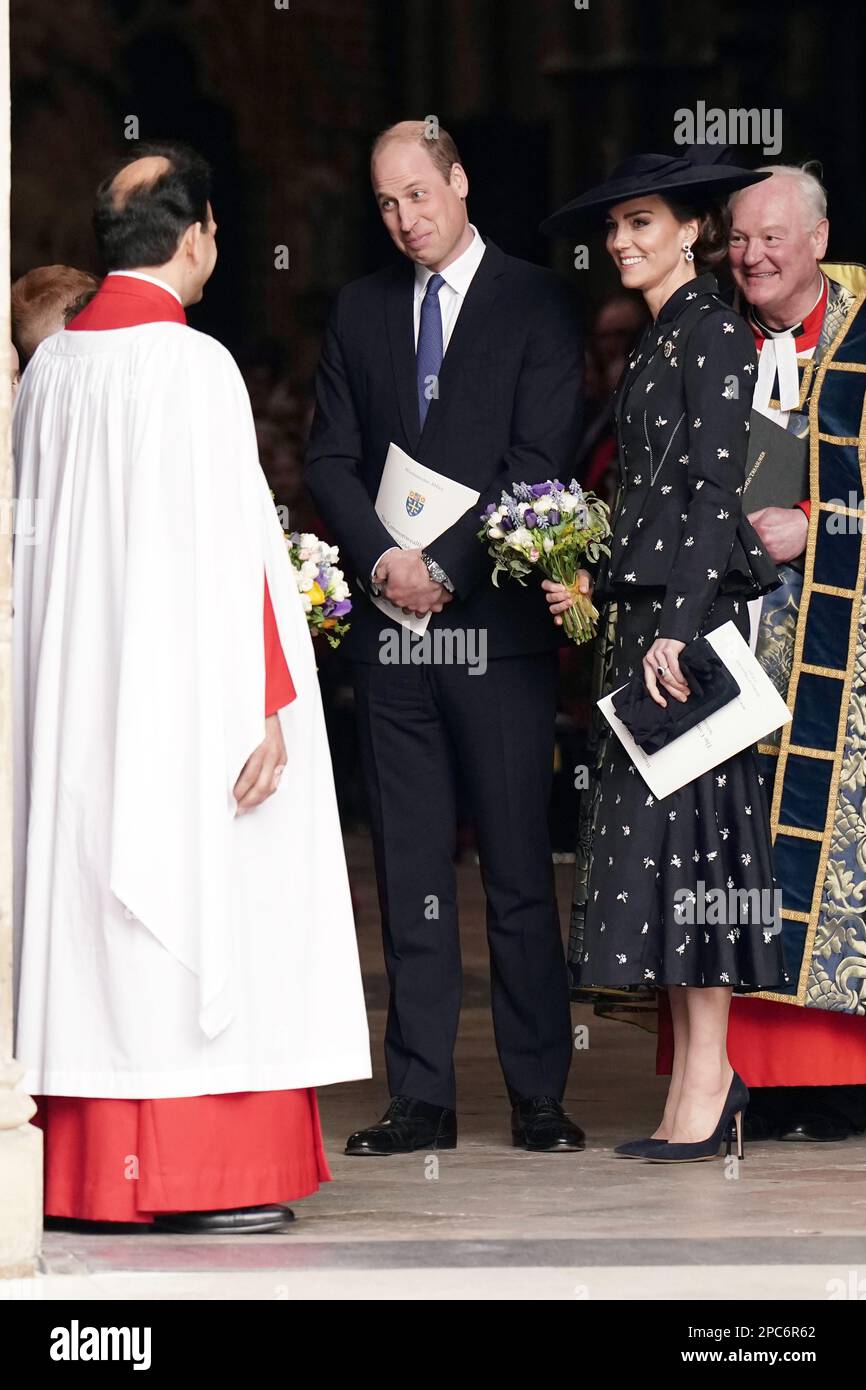 The Prince and Princess of Wales depart the annual Commonwealth Day ...