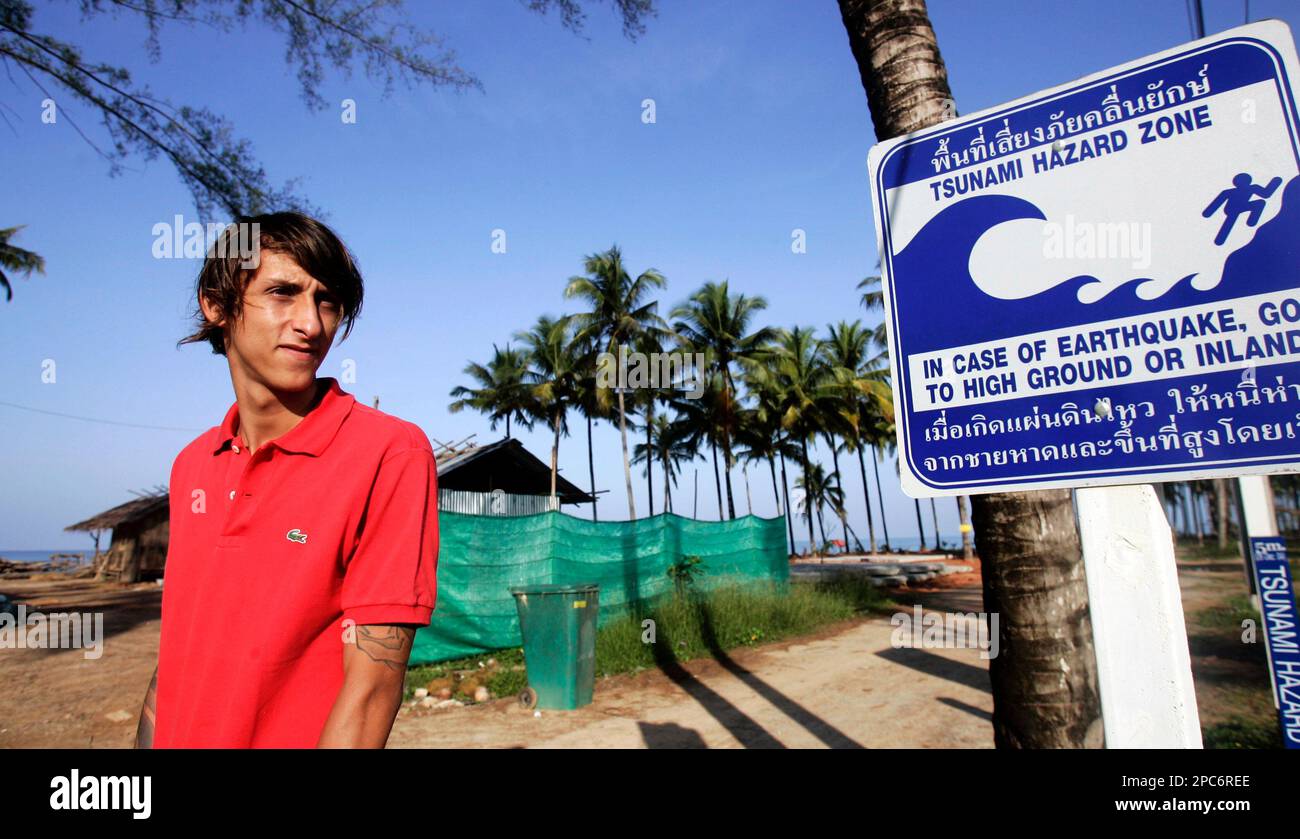 Martin Bleck,20, of Portugal, revisits Friday, Dec. 15, 2006, the area ...