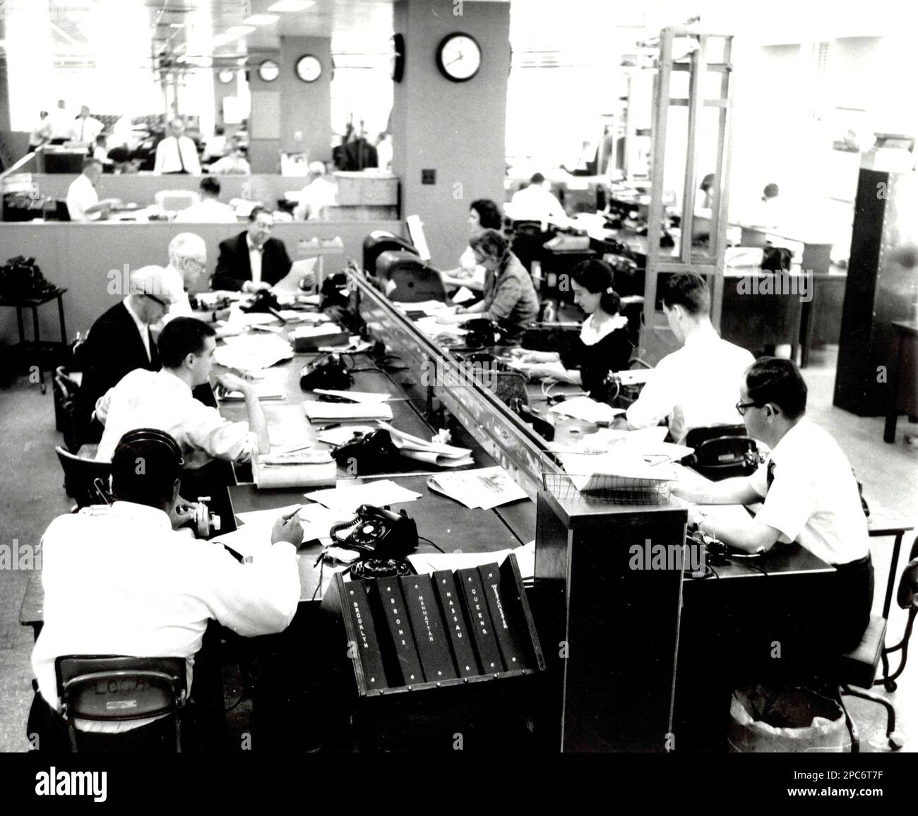 A view of the newsroom at AP headquarters in New York, circa 1960s. (AP ...