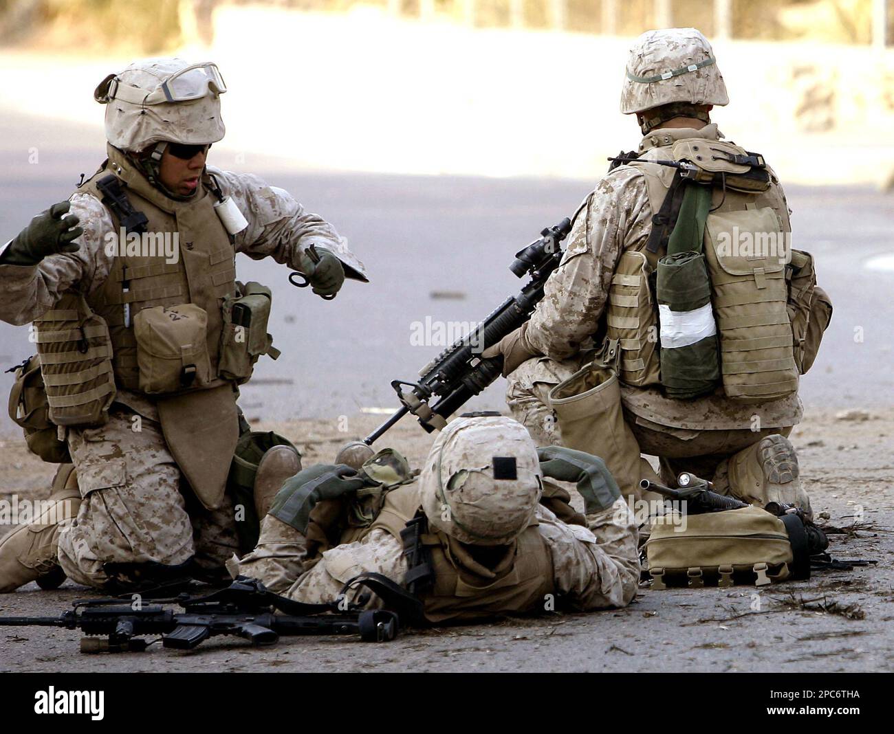 Photo made available by the U.S. marines Saturday Dec. 16, 2006 shows U ...