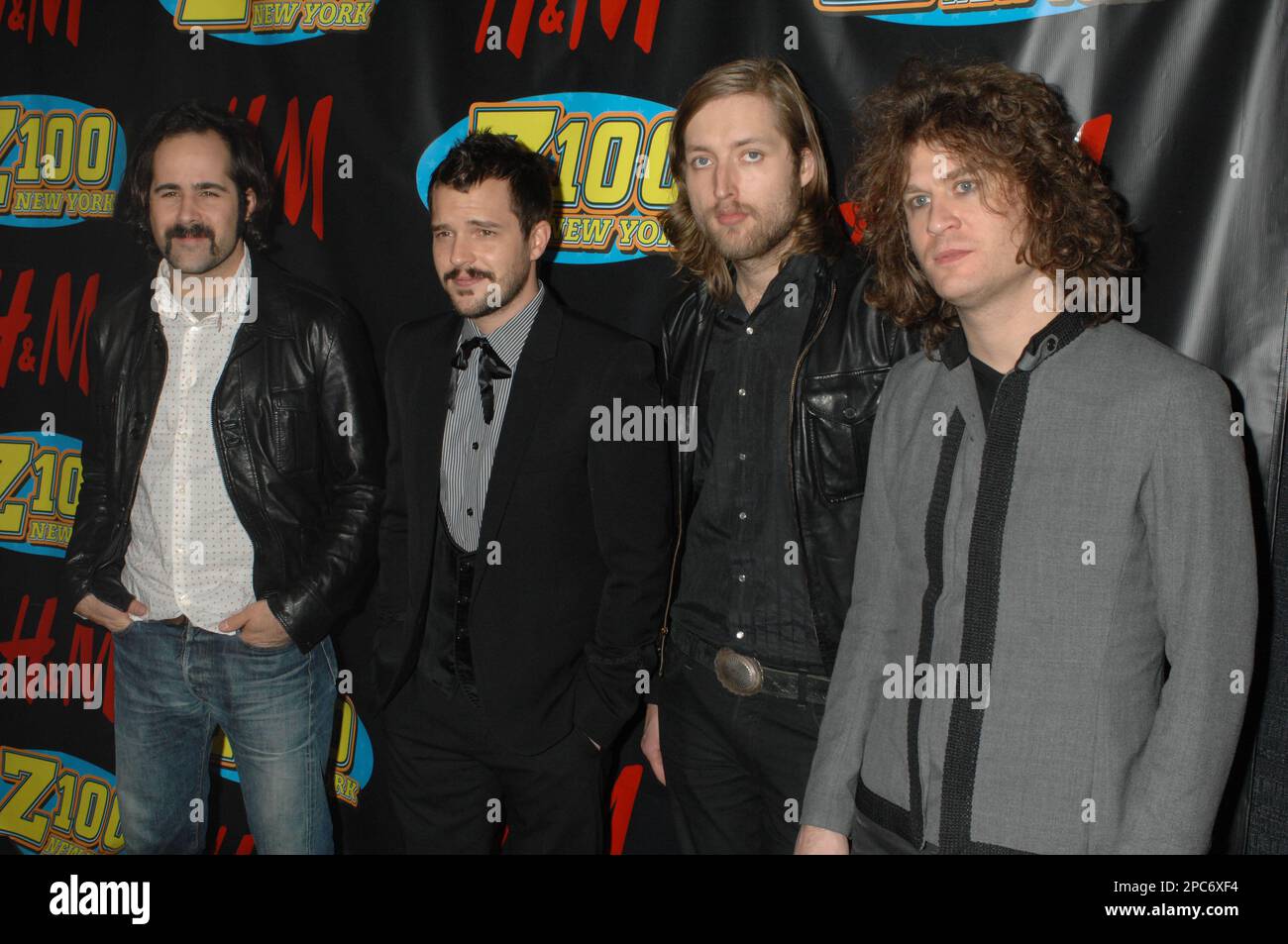 The Killers pose backstage at Z100s Jingle Ball in New Yorks Madison ...