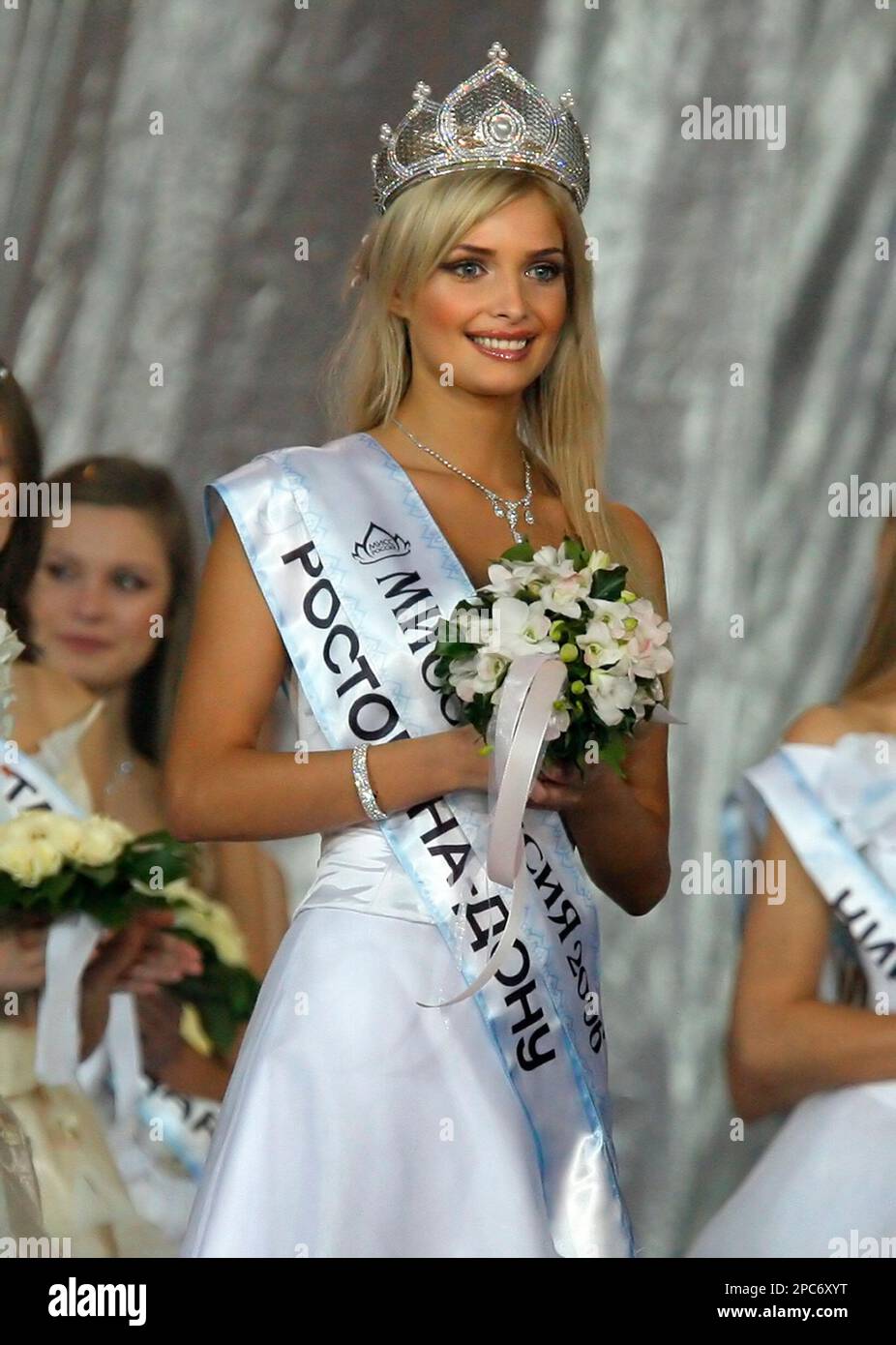 Tatyana Kotova, 21, from Rostov-on-Don, poses after she was named as ...