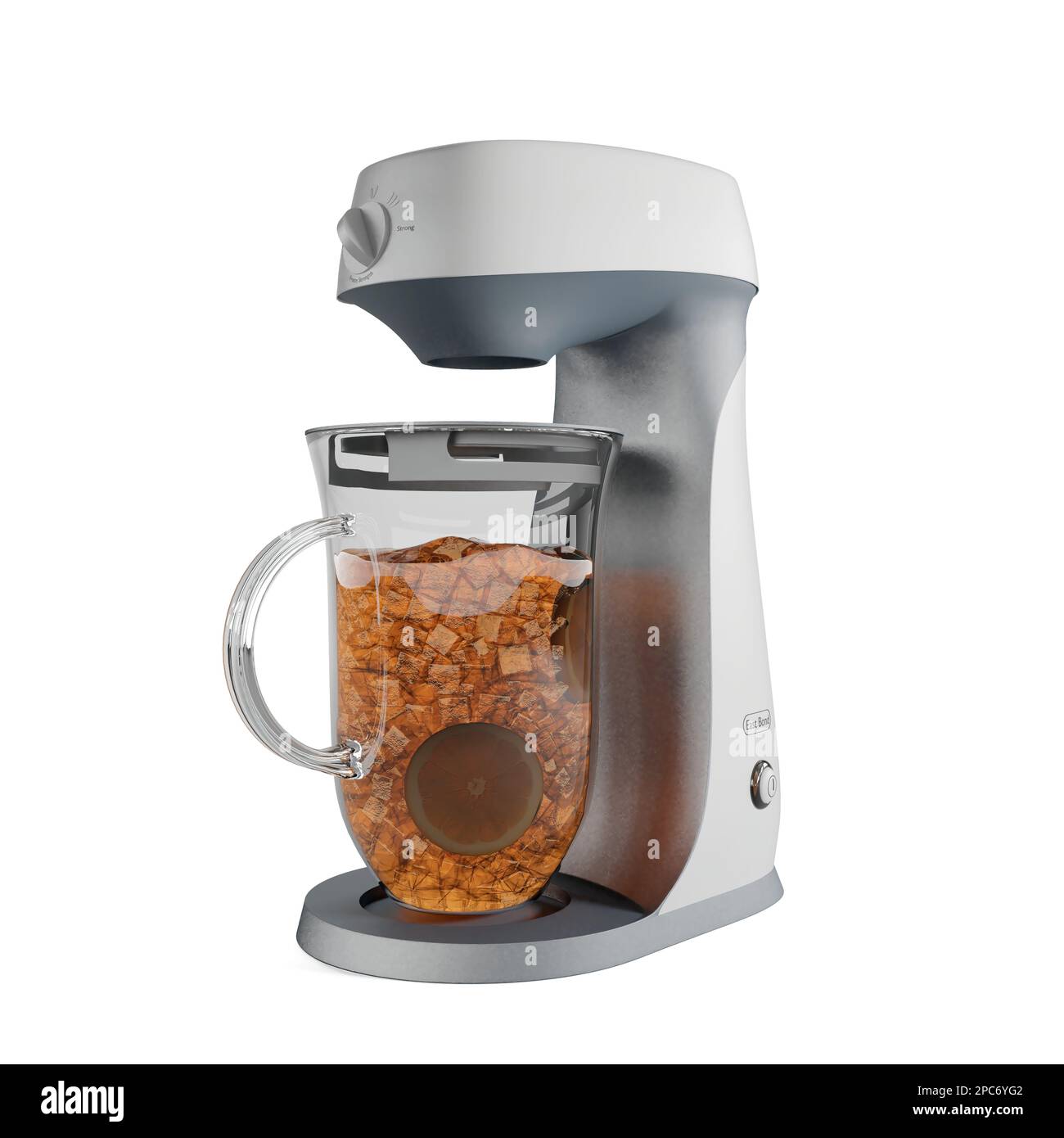 Closeup iced tea maker white background 3D rendering Stock Photo - Alamy