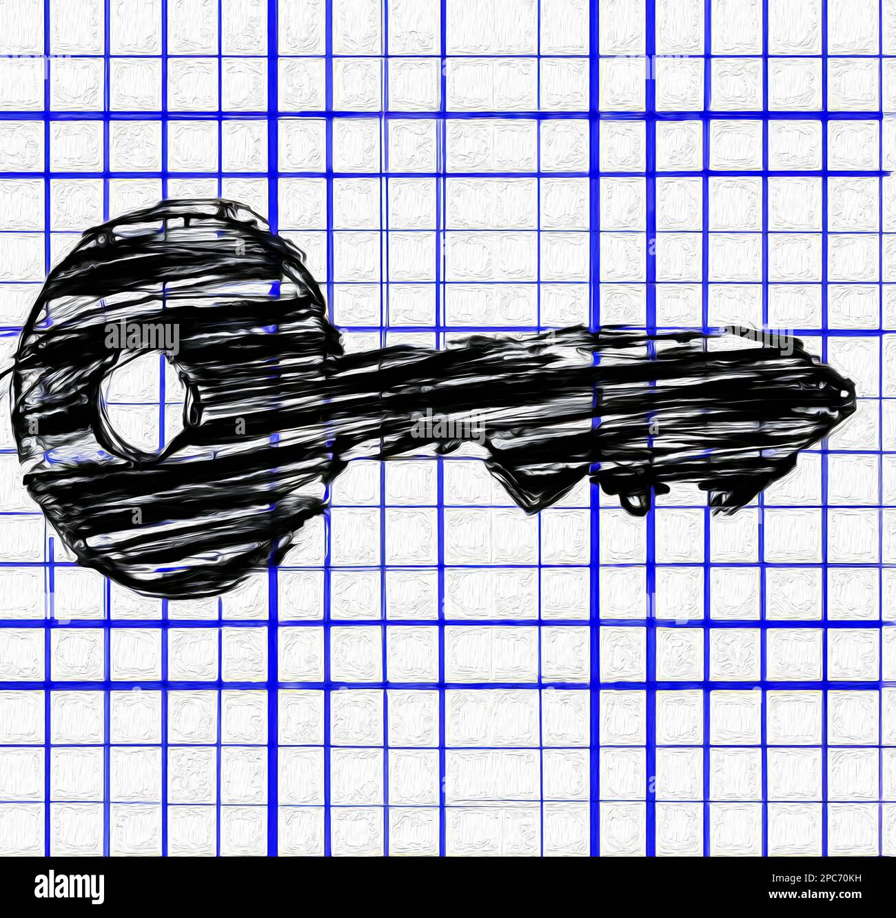 One line drawing key hi-res stock photography and images - Alamy