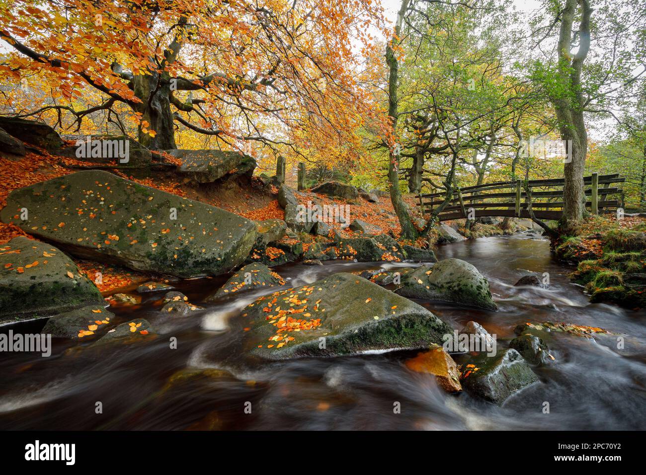 Burbage Brook at Padley Gorge Stock Photo - Alamy