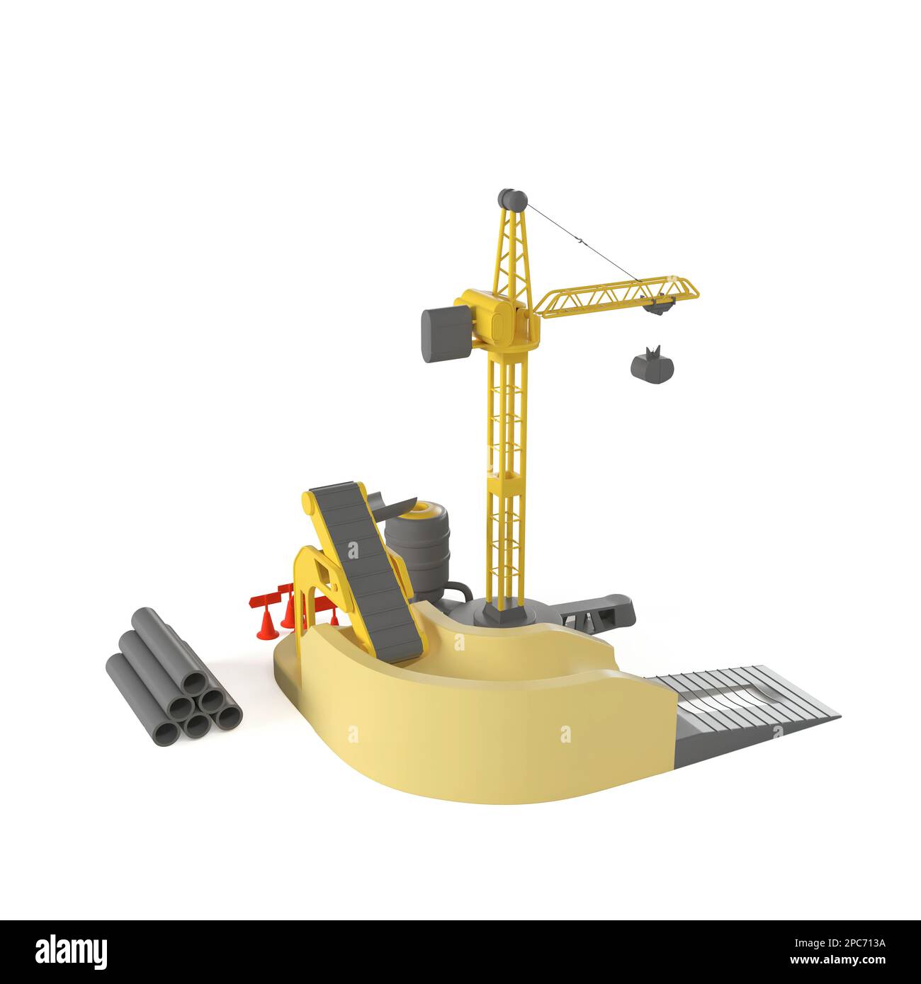 Kids building construction toy 3D render, colorful blocks for ...