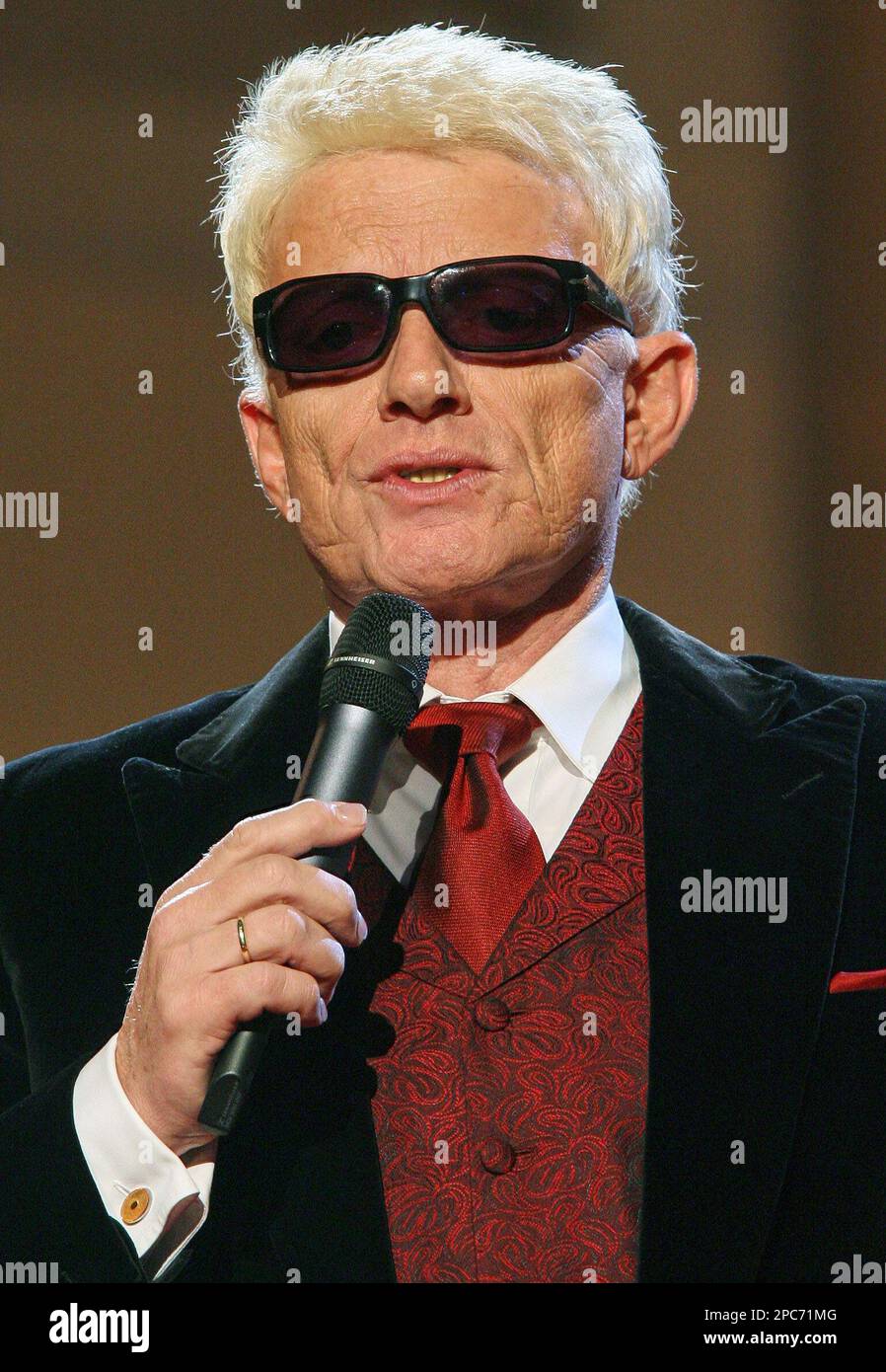 Heino singt waehrend der Generalprobe zur "Jose Carreras Gala" in ...