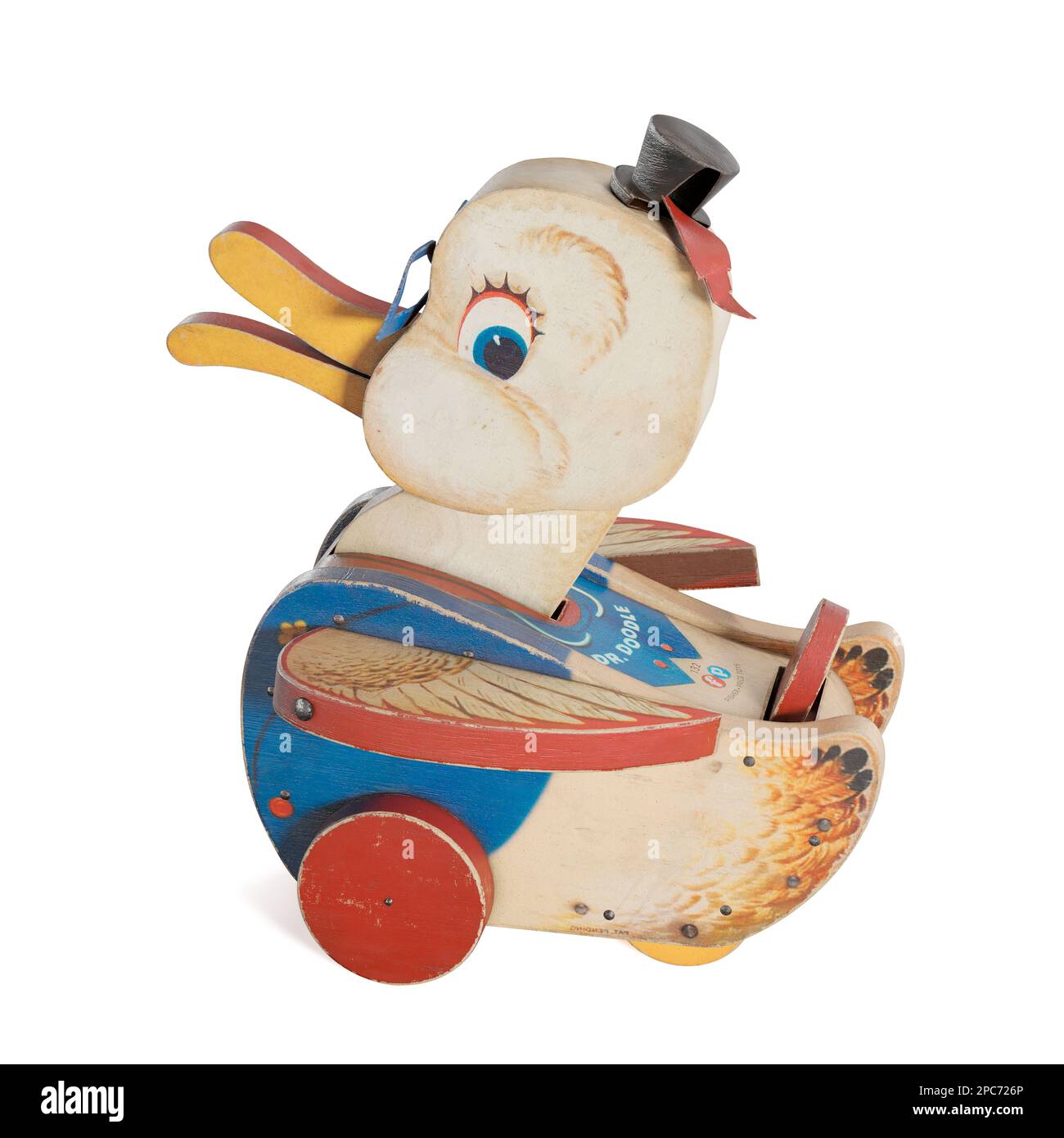 Cute duck kids toy white background 3D rendering Stock Photo - Alamy