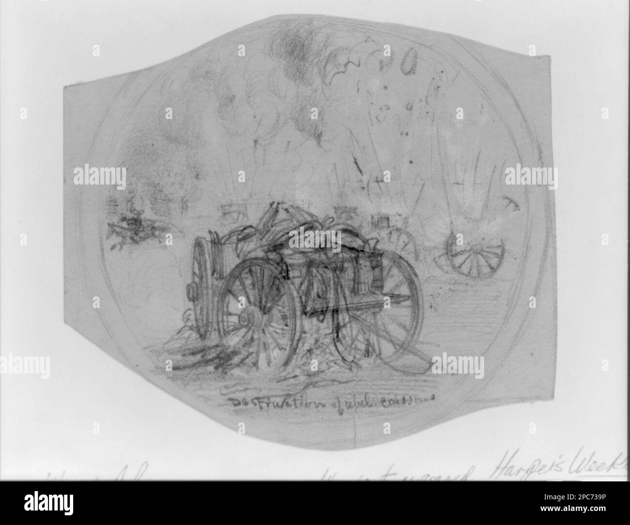 Destruction of Rebel caissons. Morgan collection of Civil War drawings ...