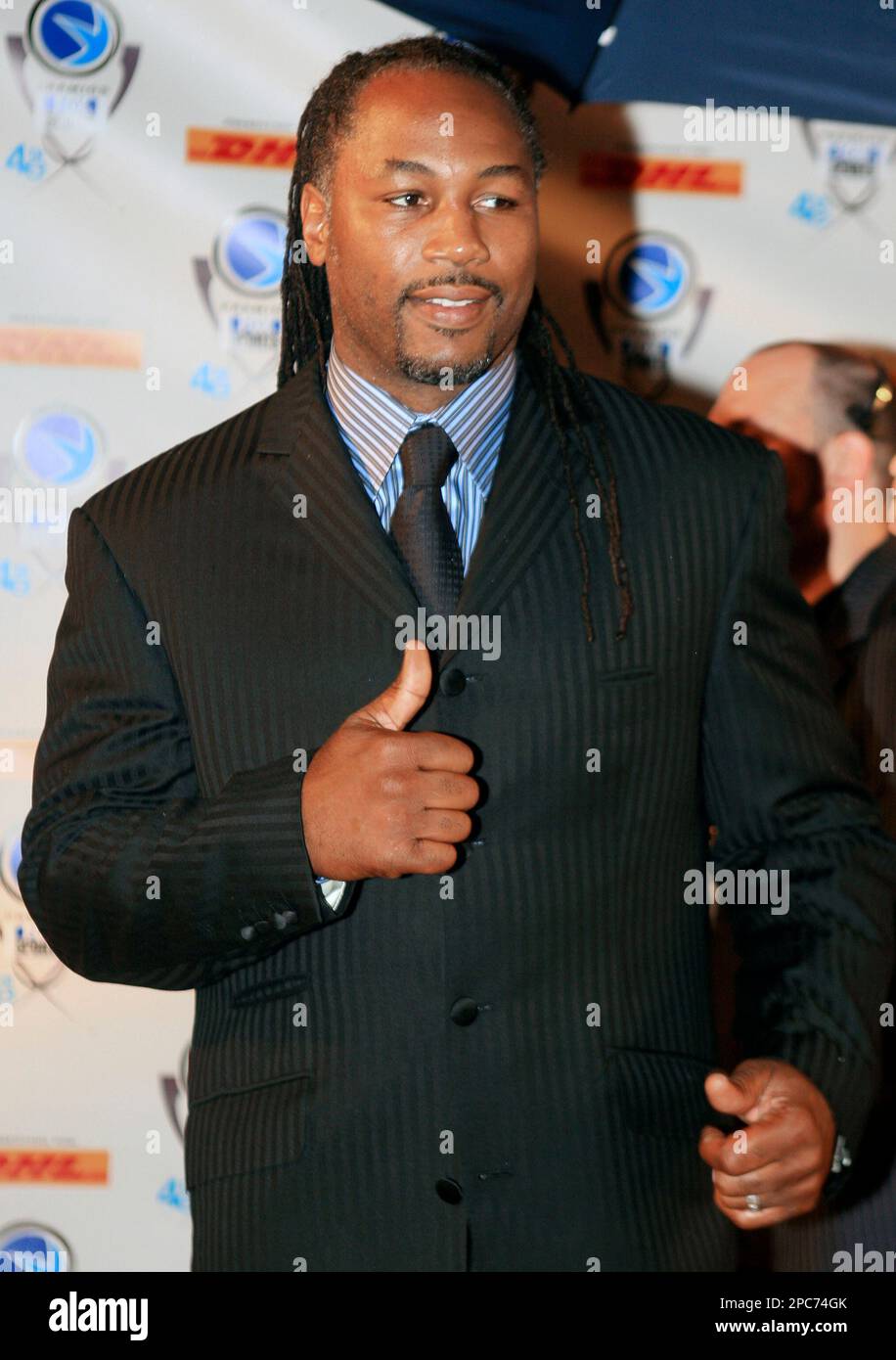 Boxer Lennox Lewis arrives for the Premios Fox Sports Awards at the ...