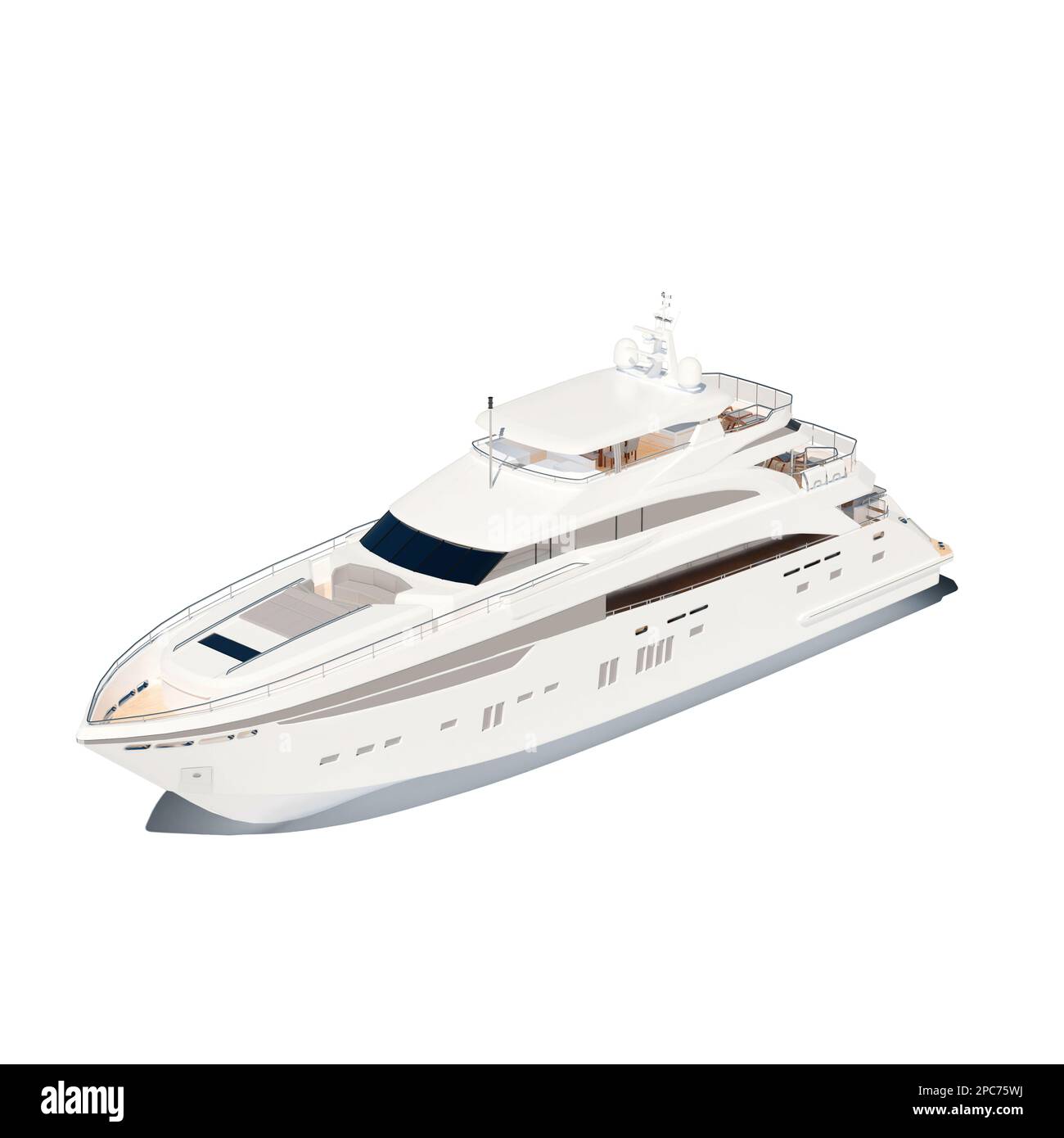 Boat floating in ocean water Cut Out Stock Images & Pictures - Alamy