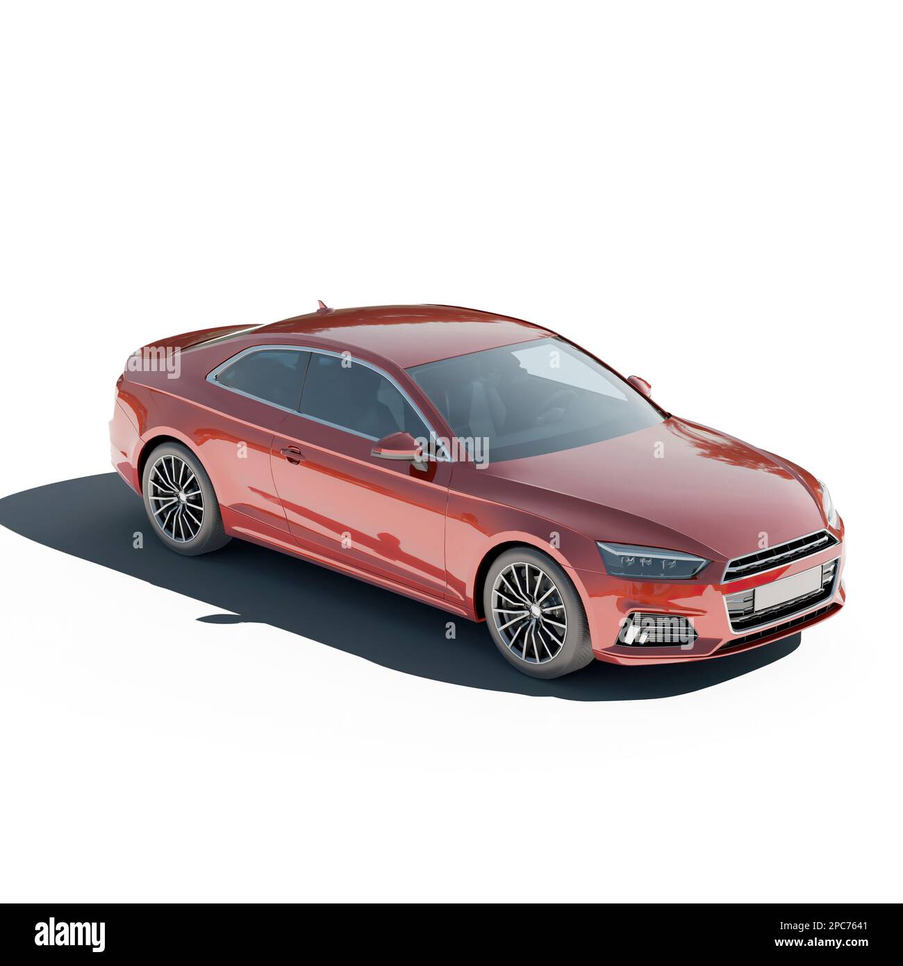 Red modern car 3D rendering, sleek design, luxury style Stock Photo - Alamy