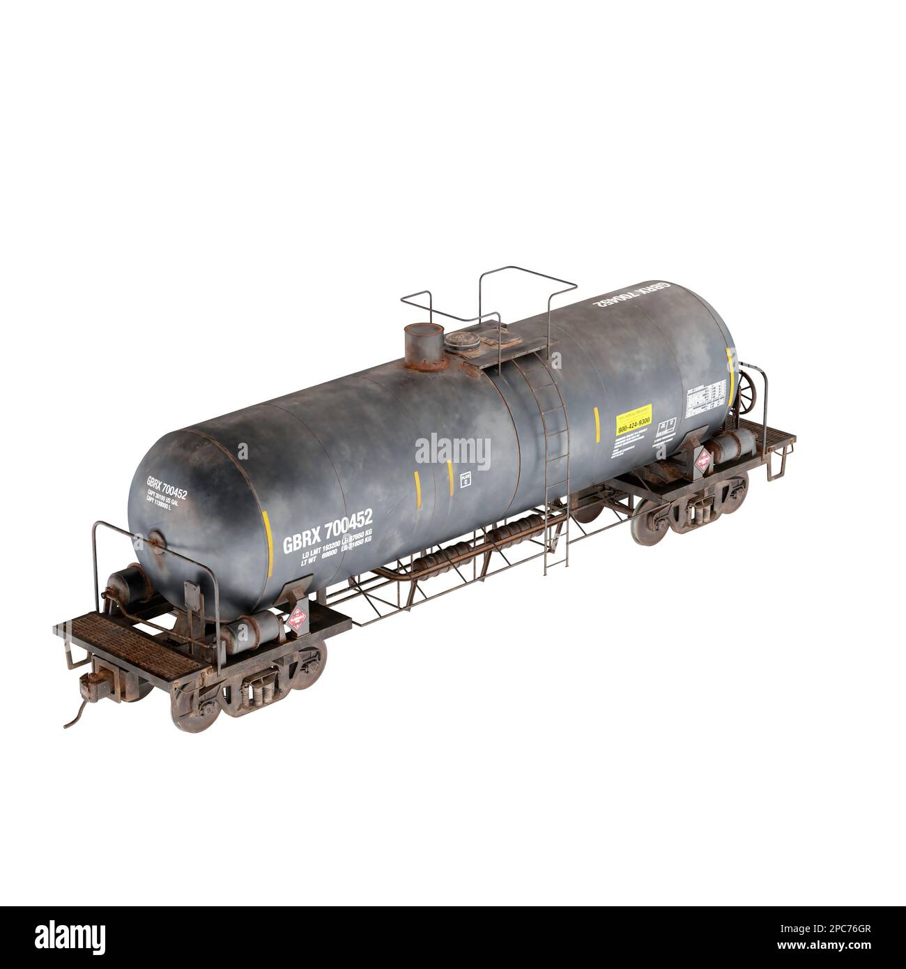 3D rendering of train fuel tank, closeup view Stock Photo - Alamy