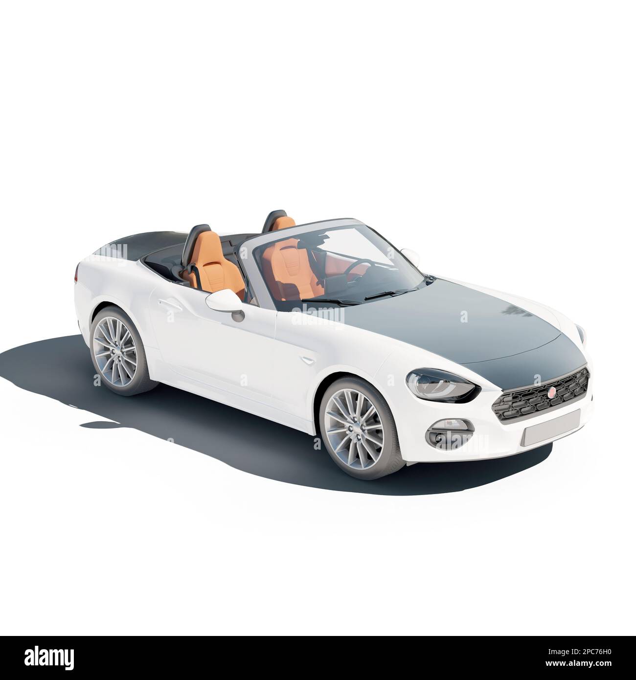 3D sports car rendering, metallic blue, sleek design Stock Photo - Alamy