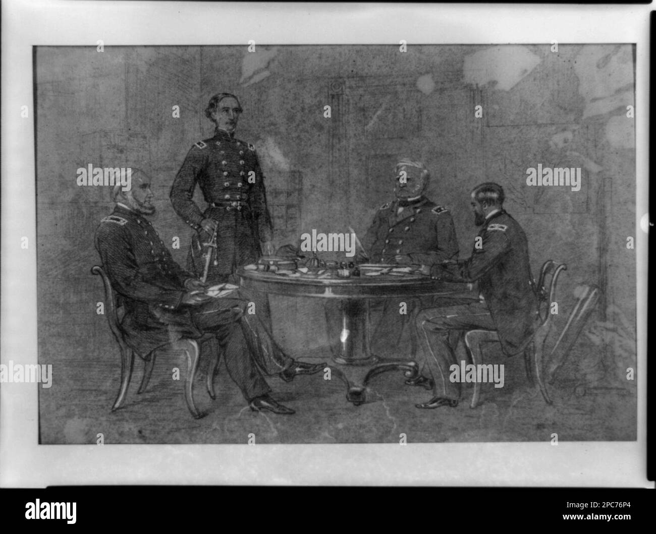 General Scott giving orders to his aides for the advance of the Grand ...