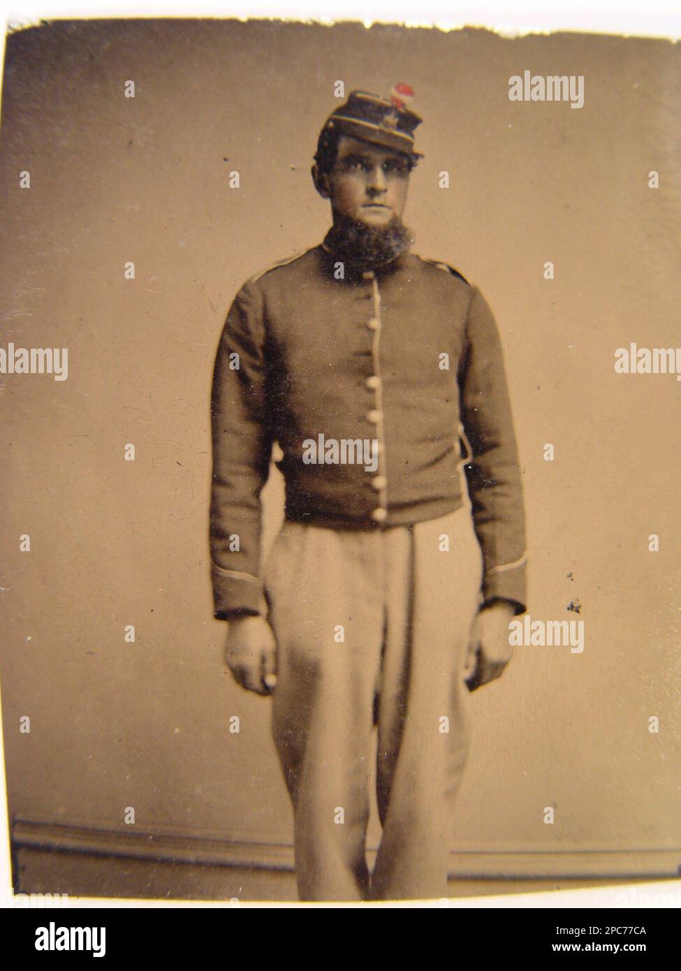 Unidentified soldier in Union uniform and kepi. United States, Army ...