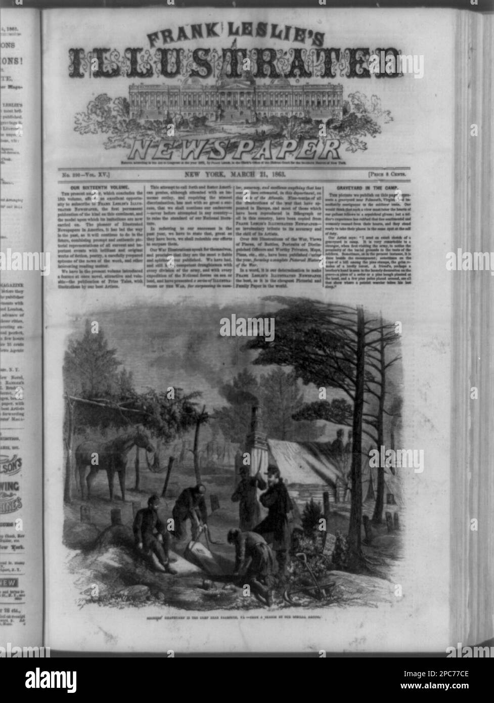 Soldiers' graveyard in the camp near Falmouth, Virginia. Illus. in ...
