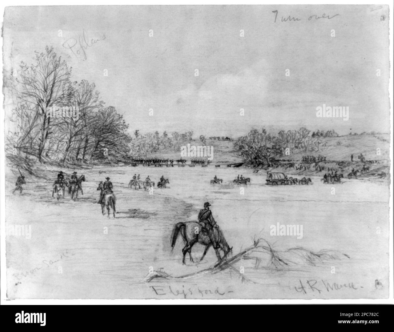 Ely's Ford. Morgan collection of Civil War drawings. Hancock, Winfield ...