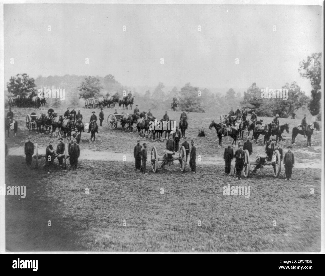 Union field artillery unit in position. Title devised by library staff ...