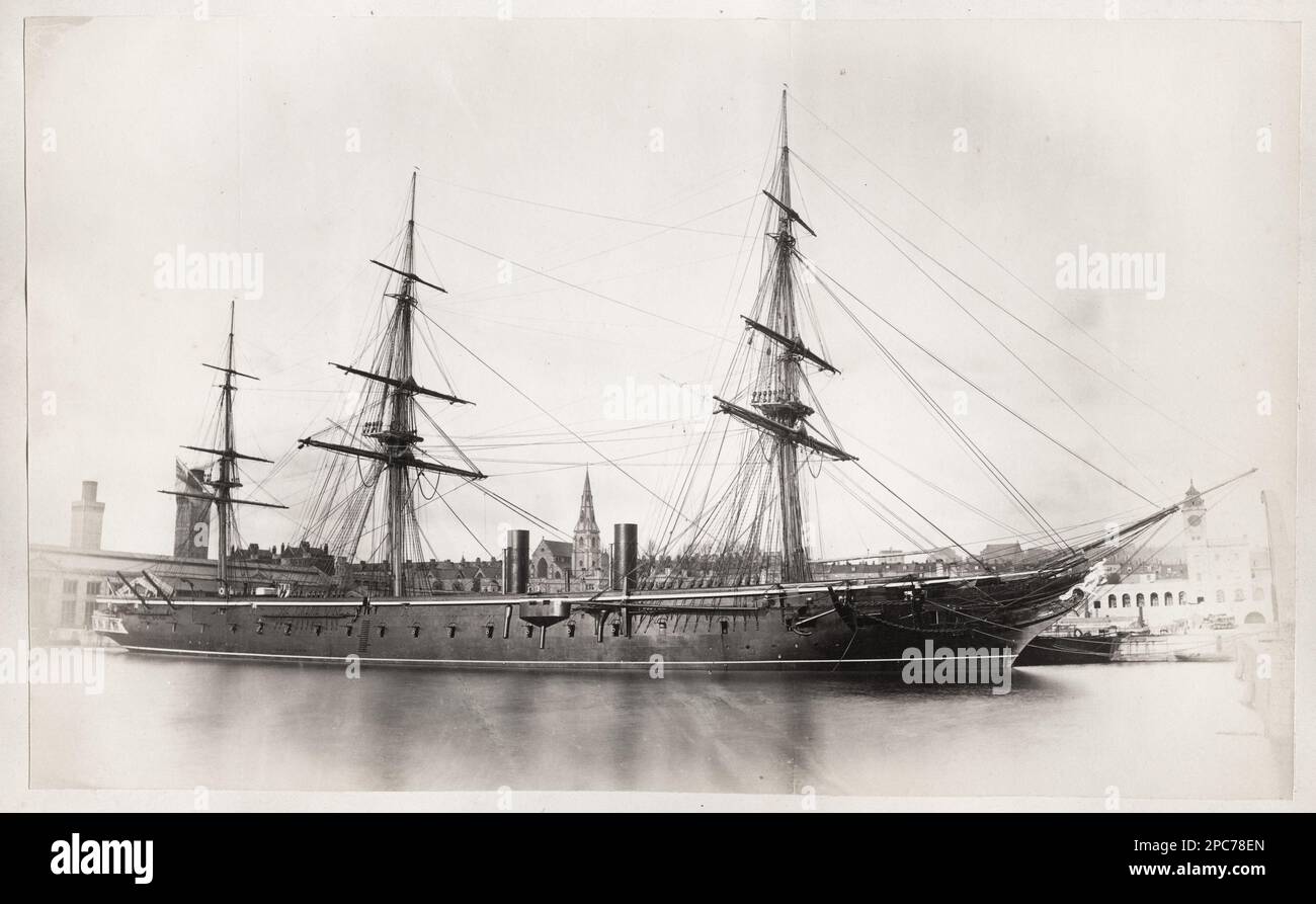 Vintage 19th century photo: HMS Warrior, Royal Navy c.1869 Stock Photo ...