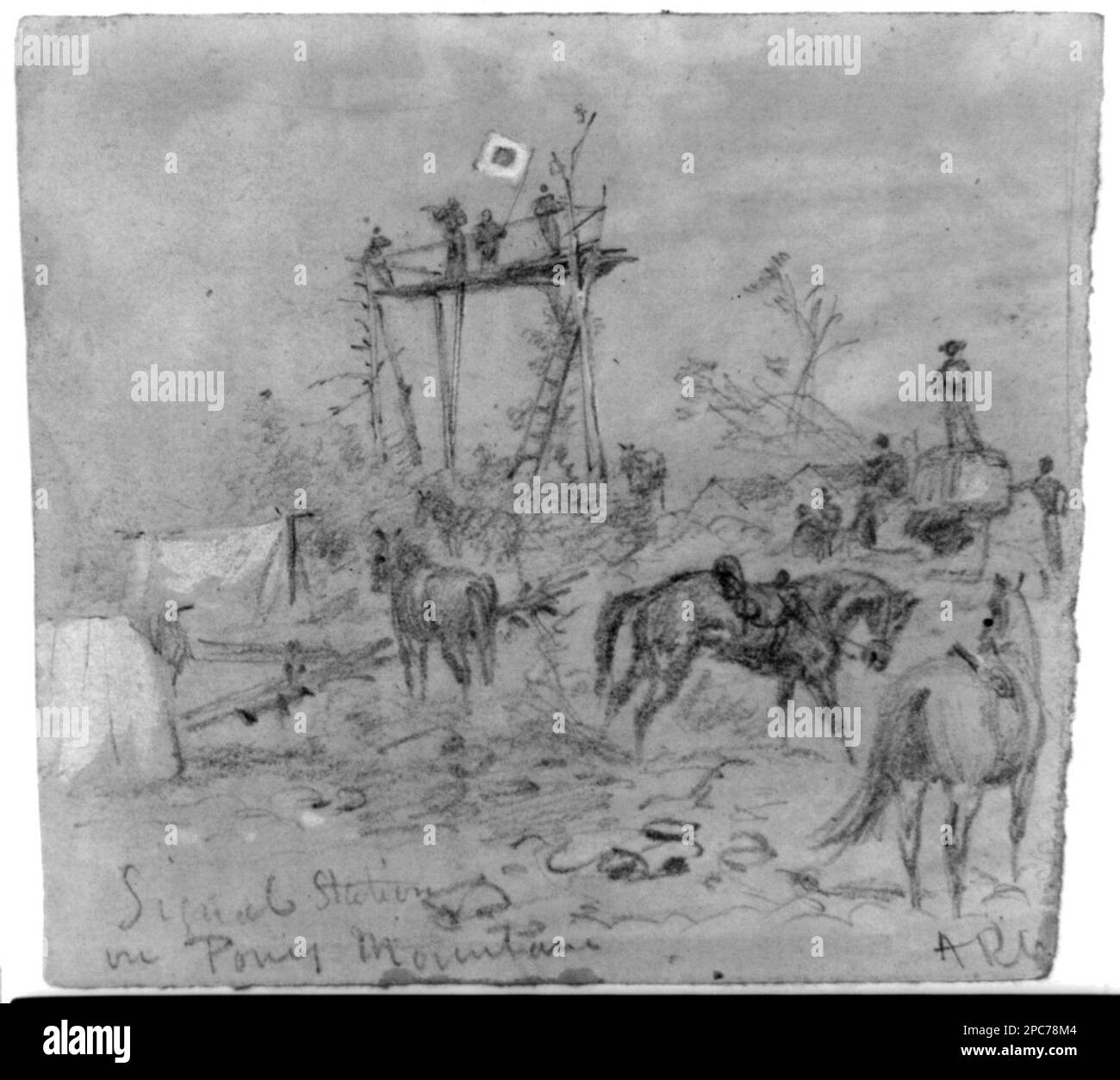 Signal Station on Pony Mountain. Morgan collection of Civil War ...
