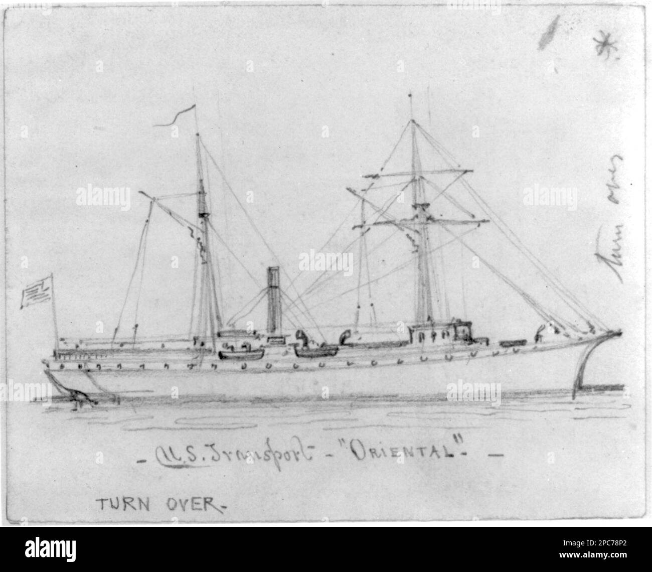 U.S. Transport "Oriental". Morgan collection of Civil War drawings ...