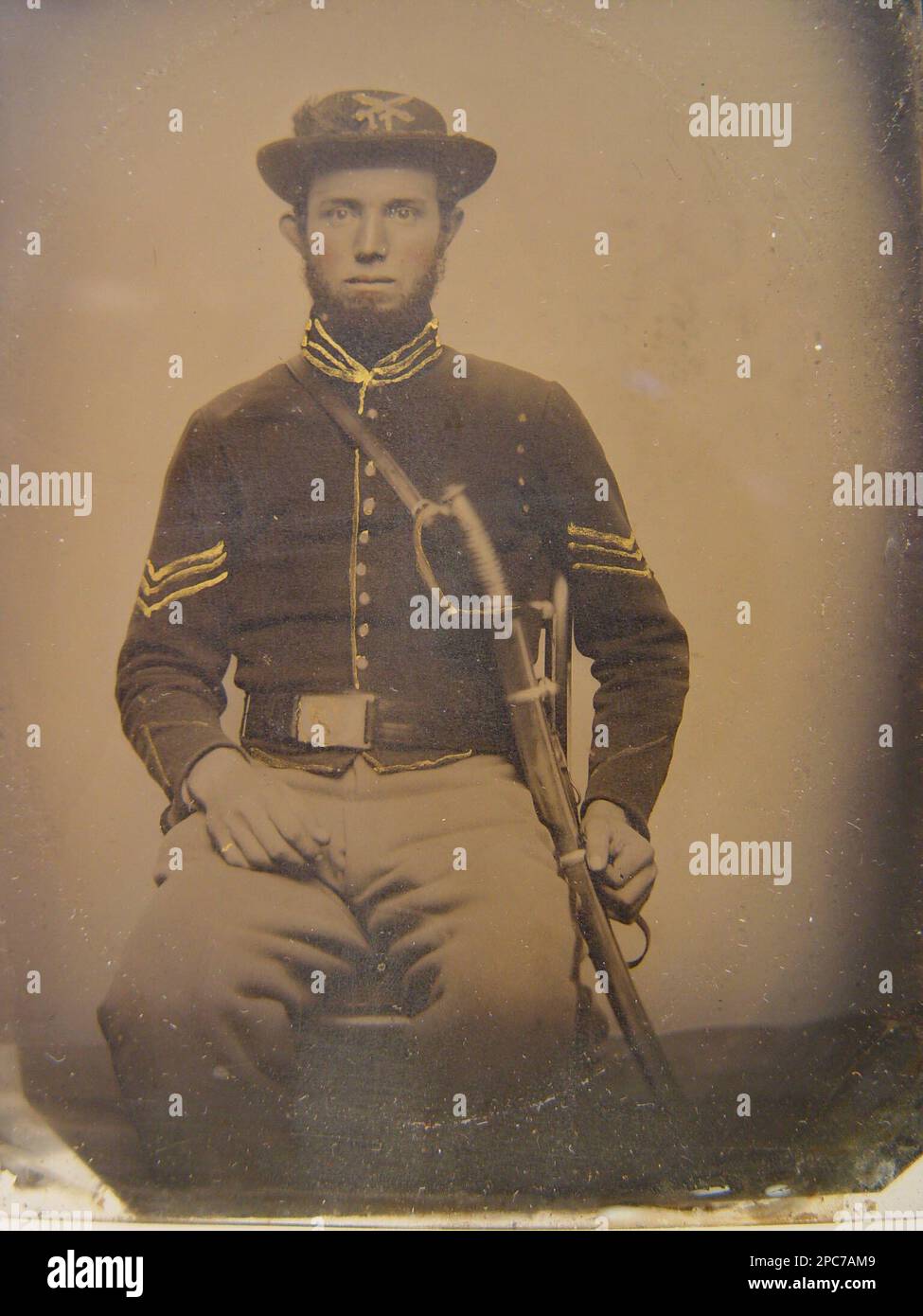 Unidentified soldier in Union corporal's uniform and 17th Pennsylvania ...